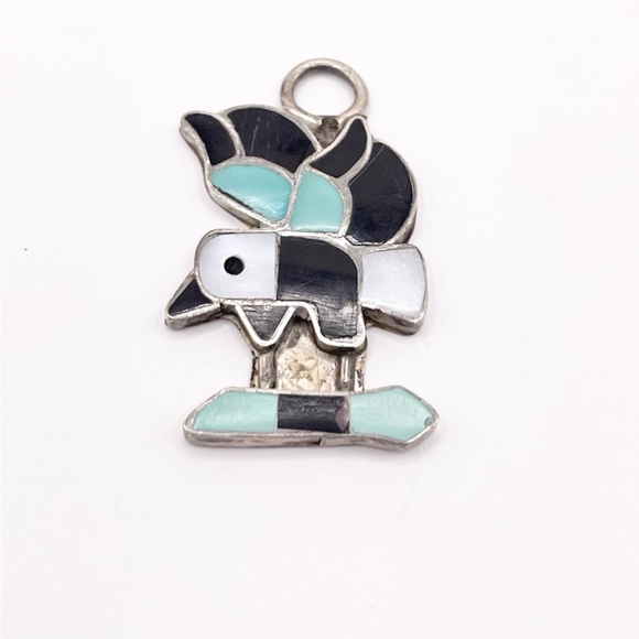 925 Sterling Silver | Jewelry | Zuni Eagle Inlaid Gemstone Pendant ...